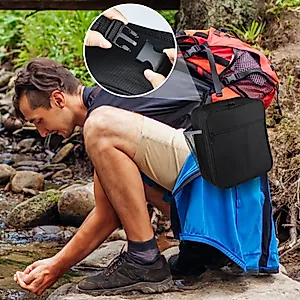 Insulated Lunch Bag, Leakproof Portable Lunch Box for Women Men Boys Girls, Large Capacity Cooler Bag with Handle and Bottle Pocket for Office School Camping Hiking Outdoor Beach Picnic (Black)