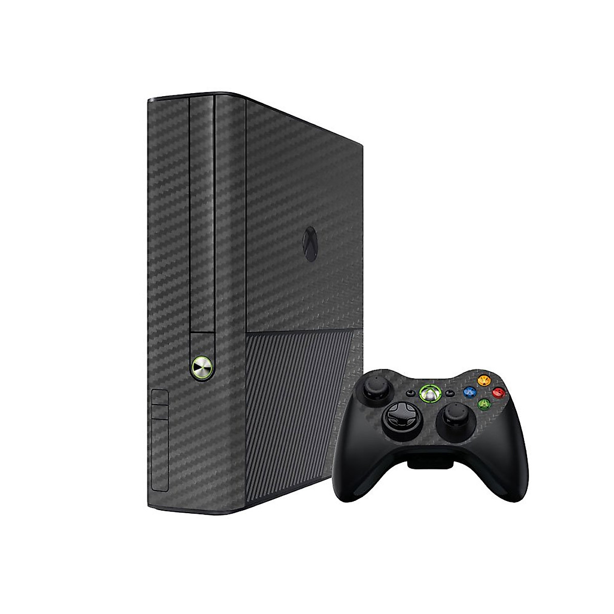 3D Carbon Fiber Gun Metal Gray - Air Release Vinyl Decal Mod Skin Kit by System Skins - Compatible with Microsoft Xbox 360E