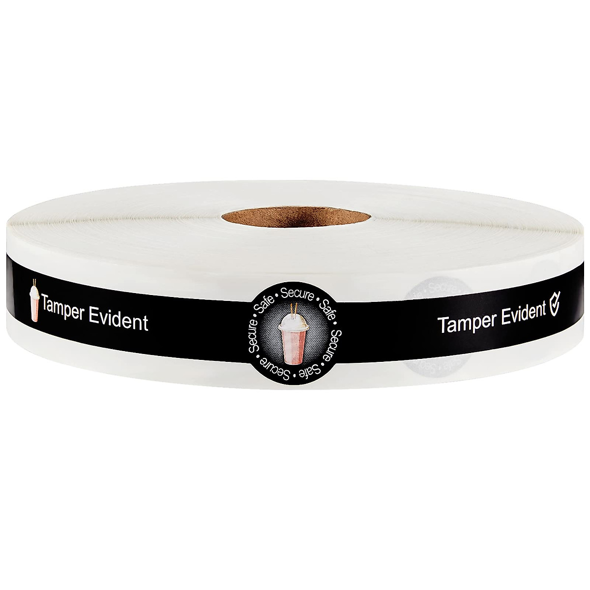 600 Pieces Safe Secure Tamper Evident Seals for Drink Lids, Food Delivery Stickers Sealed for Freshness Labels Drink Food Coffee Milk Tea Ice Cream Seal Stickers