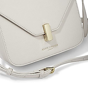 KATIE LOXTON Casey Womens Medium Vegan Leather Convertible Crossbody Top Handle Satchel Purse Off White