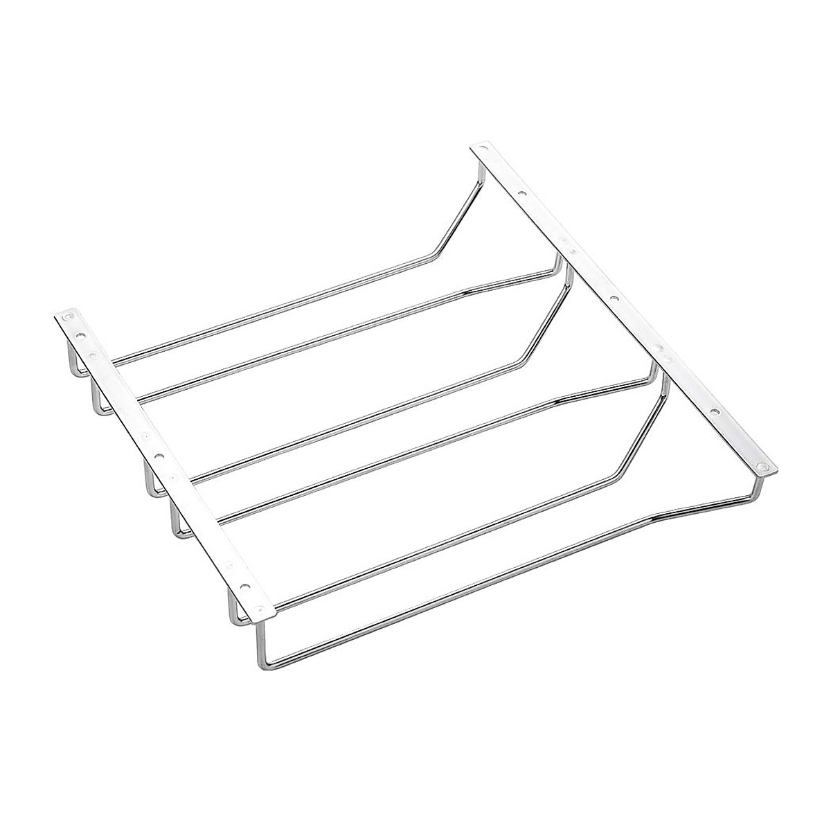 Dianoo Wine Glass Rack Under Cabinet, 304 Stainless Steel Wine Glasses Holder, Stemware Racks Storage For Bar Kitchen 30cm 3 Rows