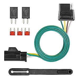 CURT 56012 Vehicle-Side Custom 4-Pin Trailer Wiring Harness, Fits Select Chevrolet Equinox, Suzuki XL-7 SUV, Pontiac Torrent , Black