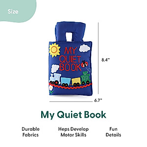 The Peanutshell Quiet Book for Toddlers | Travel Toy & Educational Busy Book | Wash Bag Included