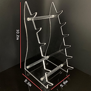 KAFENDA - Acrylic Knife Display Stand, Knife Set With Acrylic Stand, Holds 6 Knives, Pocket Knife, Folding Knife…