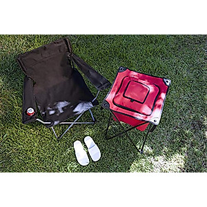 PTZ Camp Chair - Picnic Chair - Beach Chair with Carrying Bag, (Black)