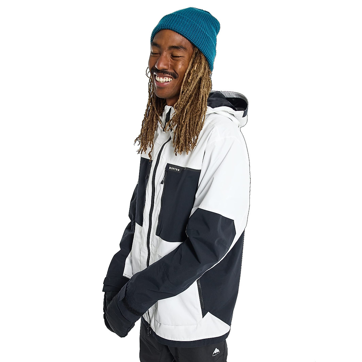 Burton Mens' Frostner 2L Snow Jacket (US, Alpha, Medium, Regular, Regular, Stout White/True Black)