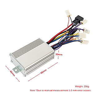 48V 1000W Brushed DC Motor High Speed Electric Motor & DC Brush Controller & Gas Accelerator Throttle & Ignition Lock for Dirt Bike e-Bike ATV Go Kart Moped Mini Bikes Motorized Bicycle