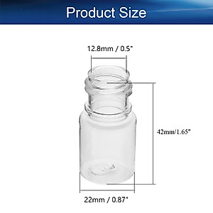 Bettomshin 10Pcs 5ml PE Plastic(Food Grade) Bottles with Caps, Lab Wide Mouth Small Plastic Water Bottles Reagent Bottle, Liquid/Solid Sample Seal Storage Container Transparent
