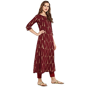Janasya Indian Women's Tunic Tops Cotton Kurti for Women