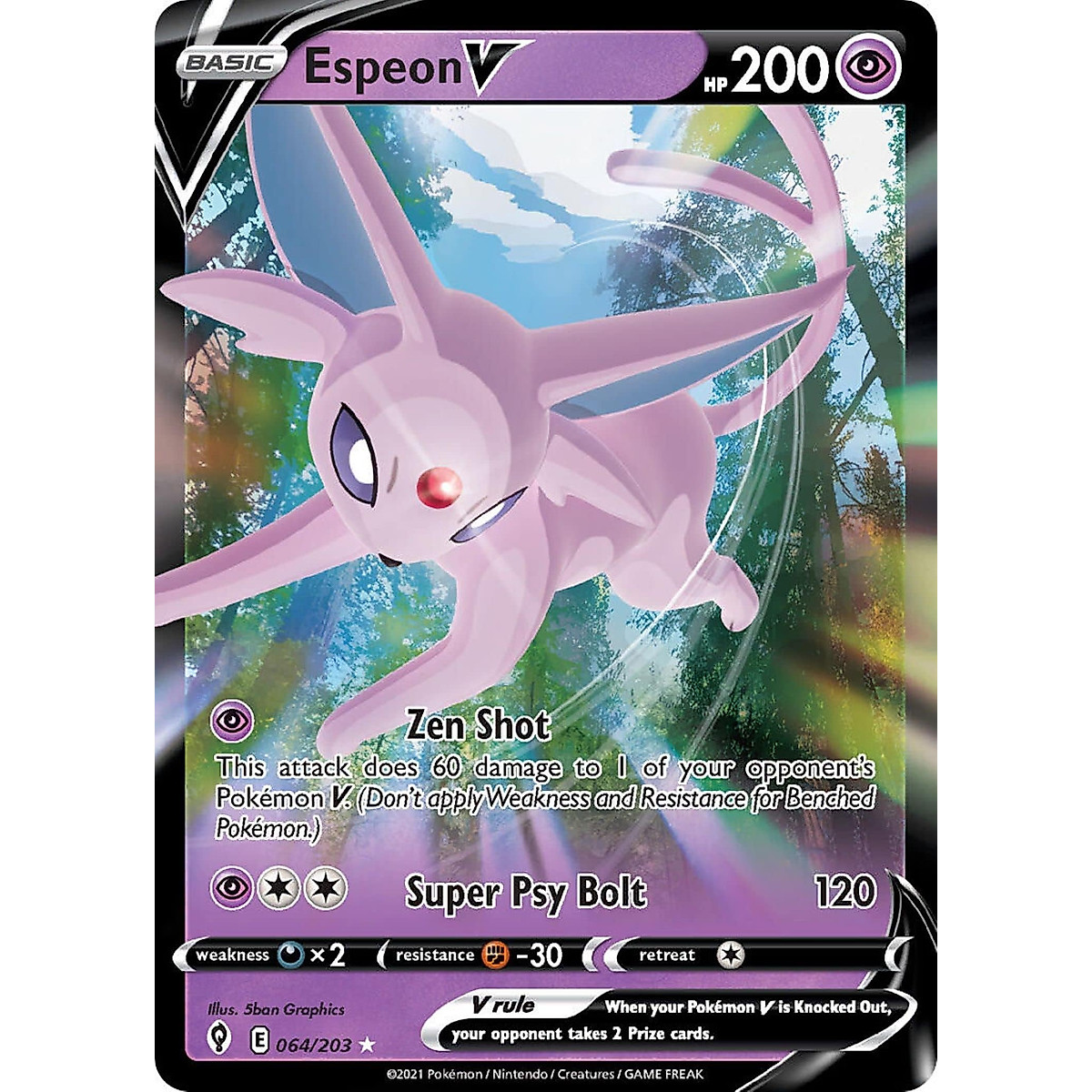 Pokemon Cards: 2022 Spring V Heroes Espeon V Tin