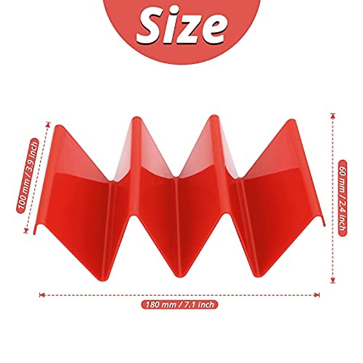 Sihuuu Taco Holder Stand set of 2 - Holds up to 3 tacos in each Taco Tray - Sturdy, Dishwasher and Microwave Safe