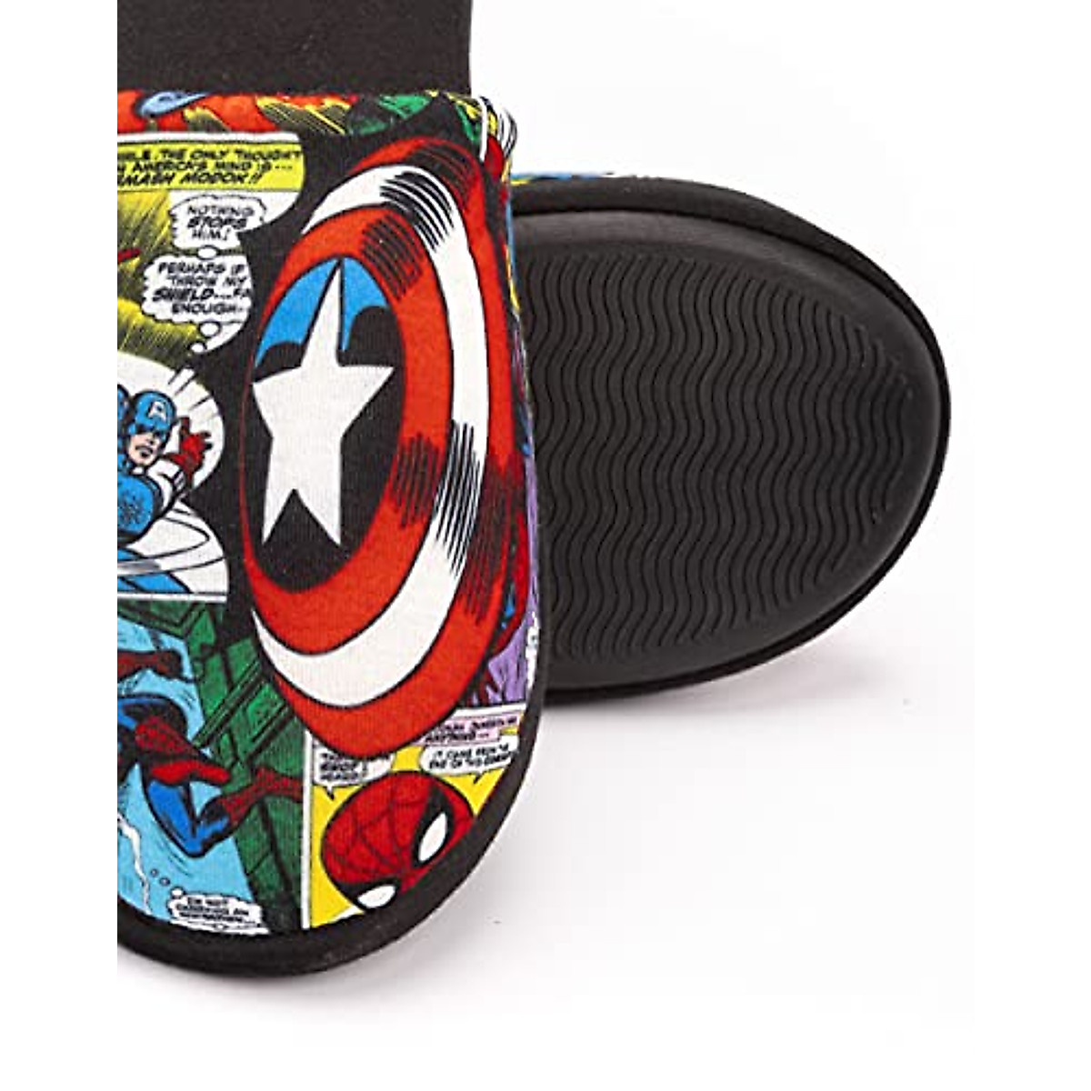 Marvel Avengers Slippers Comic Mens Slip On House Shoes Loafers 7-8 UK
