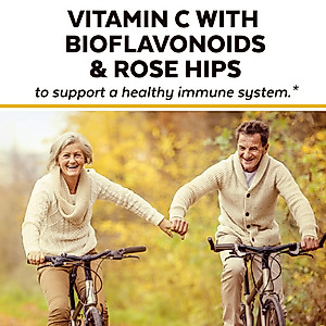 Viva Naturals Vitamin C 1000mg - Non-GMO Vitamin C Supplements with Citrus Bioflavonoids & Rose HIPS for Immune Support & Antioxidant Protection, 250 Vegetarian Capsules