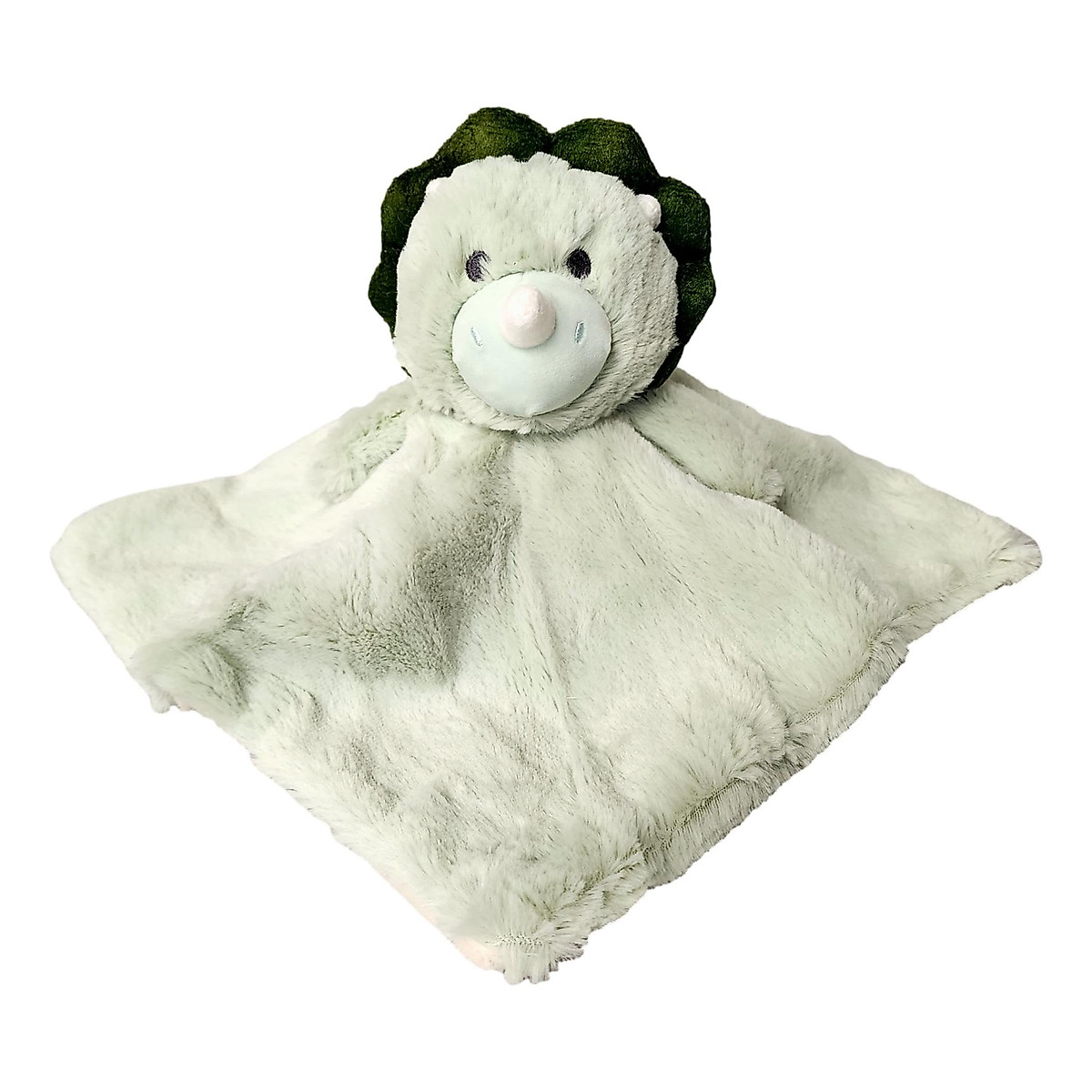 Green Dinosaur Lovey Lovie Security Blanket with Rattle