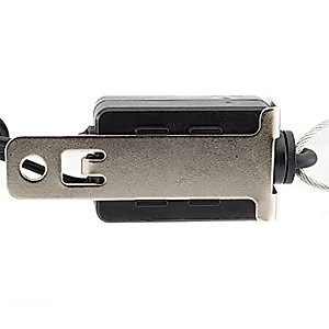 RecPro Trailer Breakaway Switch Cable Kit | Trailer Electric Safety 12V | Braided 4ft Steel Cable