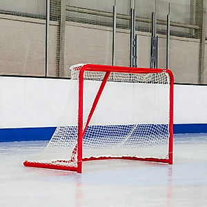 Professional Hockey Goal – Full Size 72 Inch Hockey Goal | Ice Hockey Goal with 5mm Net and 2 inch Galvanized Steel Frame | Regulation Hockey Goal | Professional Hockey Goals