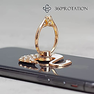 [2 Packs] Swan Glitter Bling Bling Phone Ring Holder, Sparkle Phone Ring Grip Artificial Diamond Stand,Rhinestone Cell Finger Ring for Phones,Pad