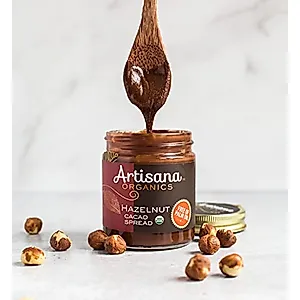 Artisana Organics Hazelnut Cacao Spread, 9.5 oz | No Palm Oil, Sweetened with Coconut Sugar