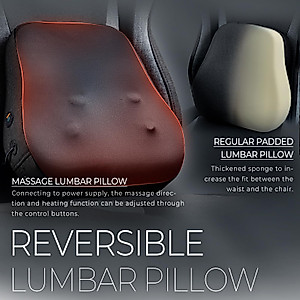 Vigosit Gaming Chair with Heated Massage Lumbar Support, Breathable Fabric Office Chair with Pocket Spring Cushion and Footrest, Recliner High Back PC Chair for Adult Black, JD-0801BK