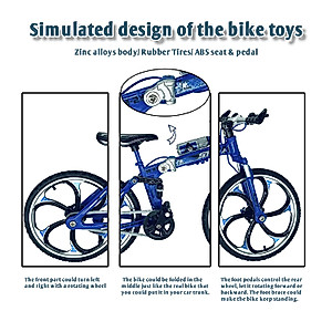 Yes Baby 1:10 Alloy Finger Mountain Bike, Toy Mountain Bike Cake Topper, Miniature Bike Model Mountain Bike Gift Bicycle Ornament Home Decoration