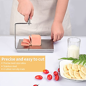Cheese Cutter 10 Replacement Wires Stainless Steel Cheese Slicer for Block Cheese