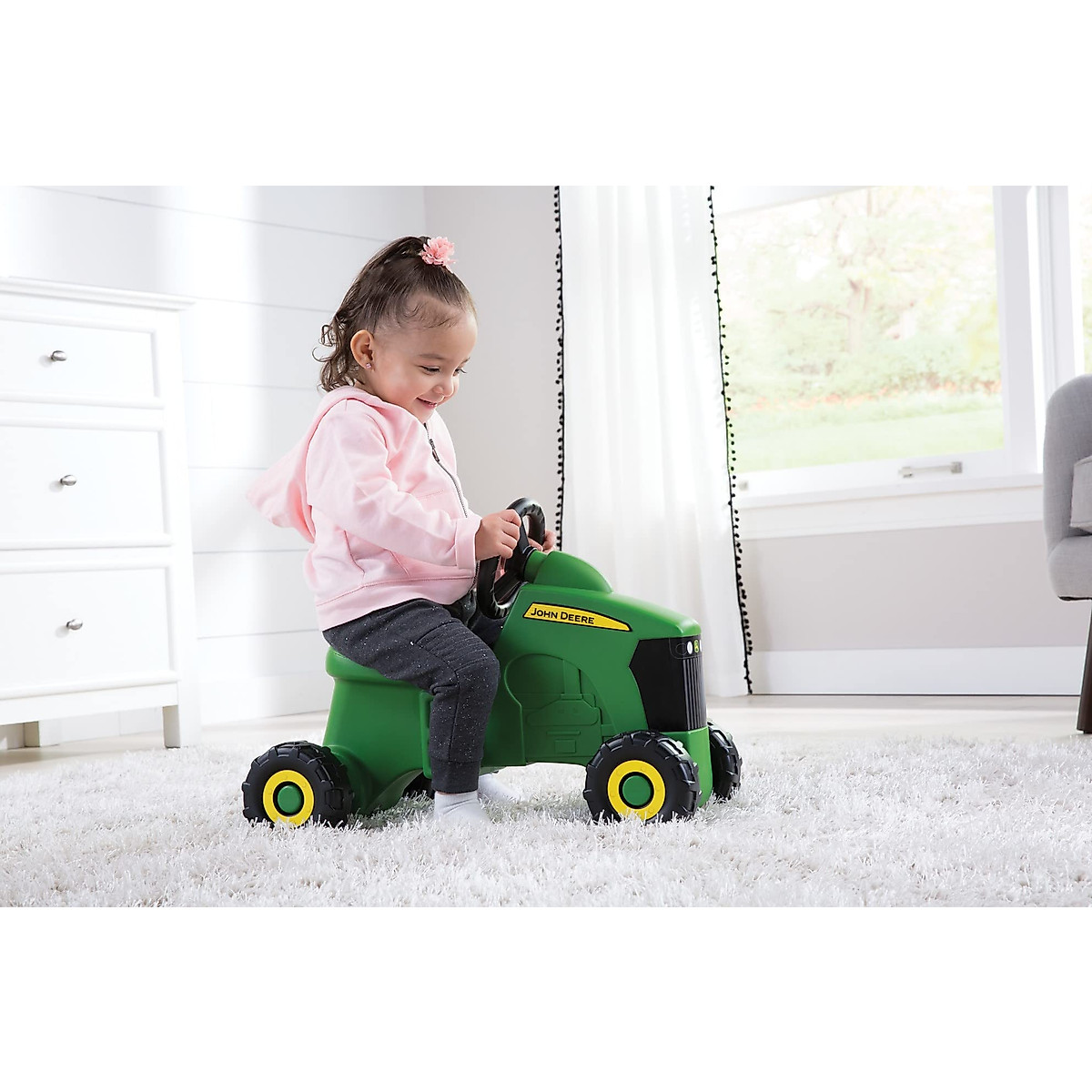 John Deere Sit 'N Scoot Activity Tractor Toy - John Deere Tractor - Ride On Toys - 20 x 9.8 x 16.15 inches - Toddler Toys Ages 2 Years and Up