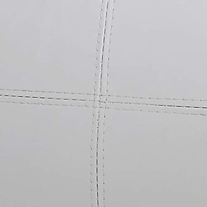 INLIFE Sectional Sofa 3-Seater Artificial Leather L-Shpe Sofa and Couch for Living Room Home Furniture Home Decor White 74" x 48" x 30.3" (L x W x H)