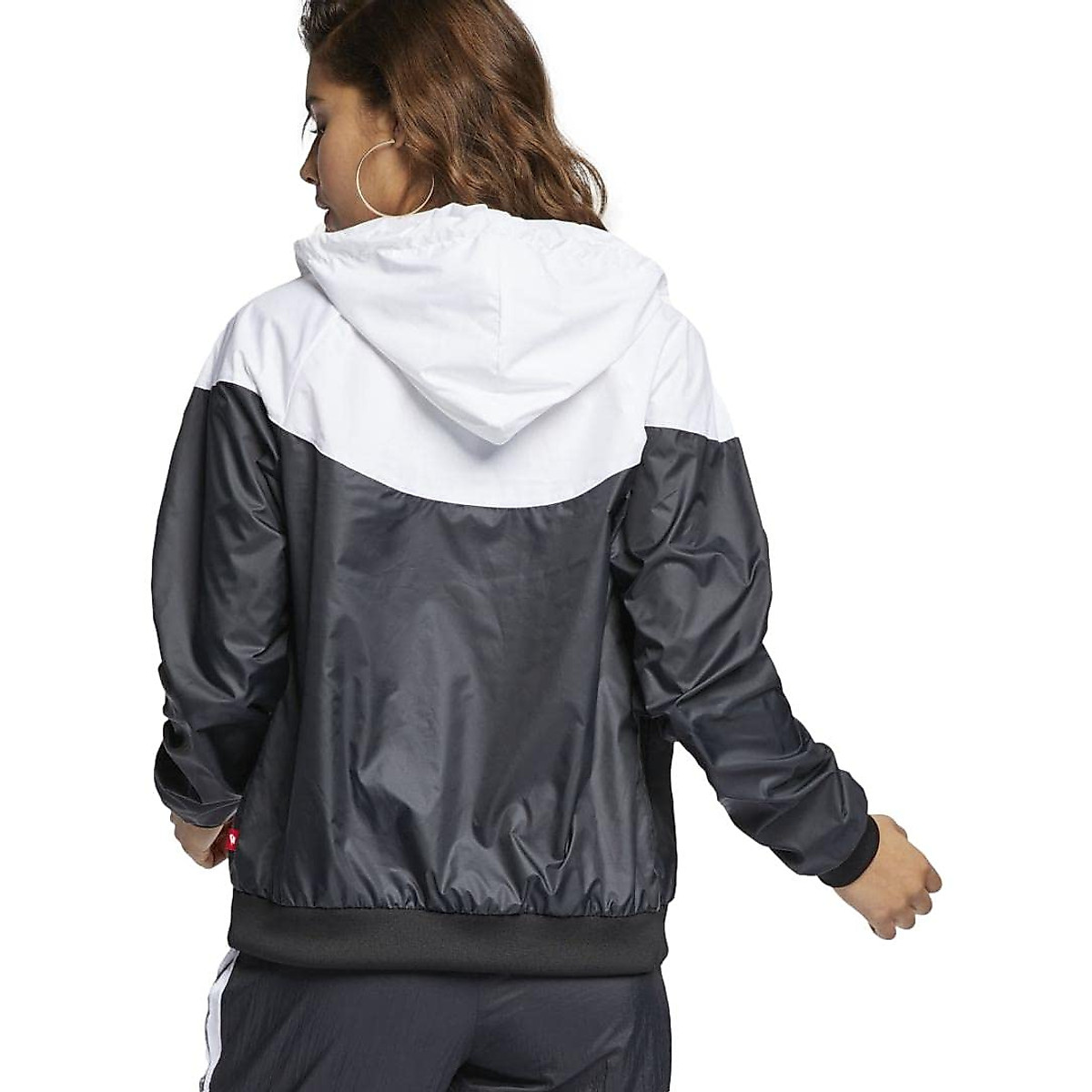 Nike Womens Sportswear Windrunner Jacket (Medium, Black/White)