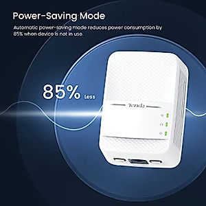 Tenda AV1000 WiFi Powerline Adapter Kit with Gigabit Ports, Powerline Extender with AC650 Dual Band WiFi, Plug and Play, for HD/3D/4K Video Streaming and Gaming (PH10)