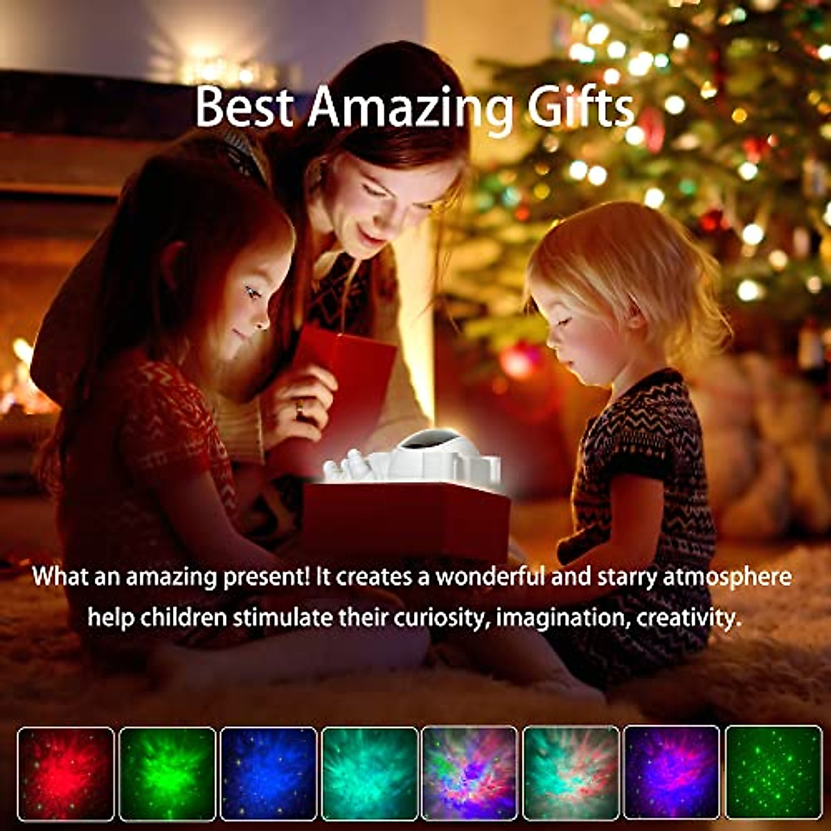 Space Buddy Projector, Astronaut Light Projector, Star Galaxy Night Lights, Nebula Galaxy with Timer and Remote, Kids Gaming Room Bedroom Decor, Christmas, Great Gift for Kids
