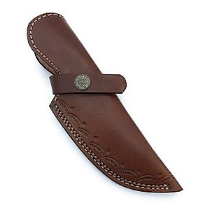8" long custom handmade leather sheath for 4"—4.5" cutting blade knife