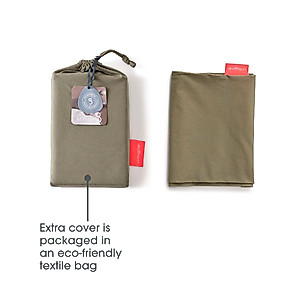 bbhugme Pregnancy Pillow Cover - Cotton Jersey Fabric - Fits Pregnancy Pillow for Side Sleeping - Cover Only, Pregnancy Pillow Sold Separately, Dusty Olive