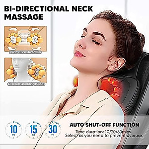 Mercy TOP Massage Chair Pad Massagers for Neck and Back Gifts for Men Women Mom Dad Massager Chair Pad for Back for Home Office use