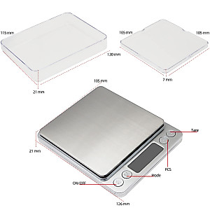 TXY 500/0.01g LCD Portable Mini Electronic Digital Scales Jewelry Pocket Scale Digital Kitchen Scale Tea Calibration Portable Medical Lab Weight Machine