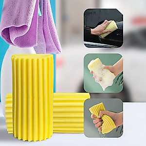 Damp Clean Duster Sponge, Sponge Cleaning Brush, PVA Sponge, Duster for Cleaning Blinds, Glass, Baseboards,Vents, Railings, Mirrors, Window Track Grooves and Faucets