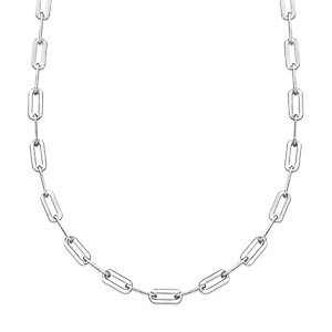Ross-Simons Italian Sterling Silver Paper Clip Link Necklace. 20 inches