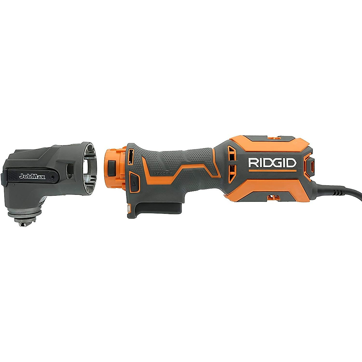 Ridgid R28602 JobMax 4 Amp Corded Multi Tool with Replaceable Heads (Sander Head, Sanding Pads, Crescent Saw and 1 1/8“ Wood Cutting Blade Included) (RENEWED)