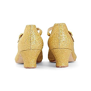Theatricals Womens Starlite 1.5" Glitter Character Shoes Gold 07.5M T3115