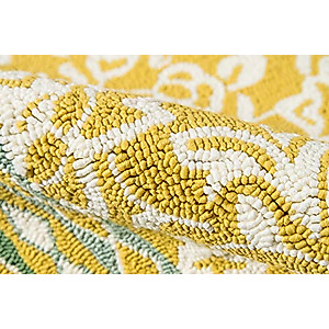 Madcap Cottage Under A Loggia Rokeby Road Area, Indoor Outdoor Rug, Yellow, 8' X 10'