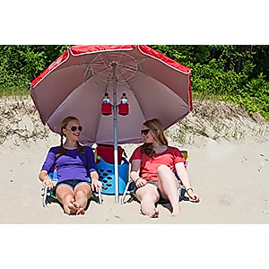 Wondershade 5' Sun Shade Umbrella, Portable Lightweight Adjustable Instant Sun Protection UPF 50+ - Blue