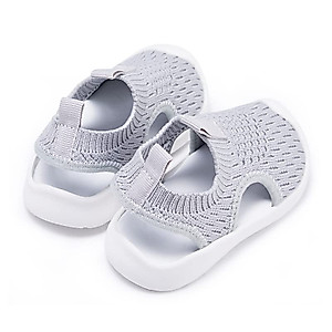 BMCiTYBM Baby Boys Girls Sandals Summer Shoes Non-Slip 6 9 12 18 24 Months Grey Size 12-18 Months Infant