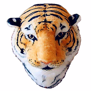 Glanzzeit 3D Animal Head Backpack Cool Design Panda Tiger Lion Panther Knapsack (Small, Tiger)