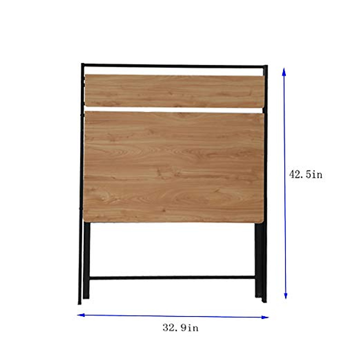 Tuoshulun Small Computer Desk Folding Desk for Small Space, Home Corner Desks Simple Computer Desk with Shelf, Folding Laptop Table (Oak)