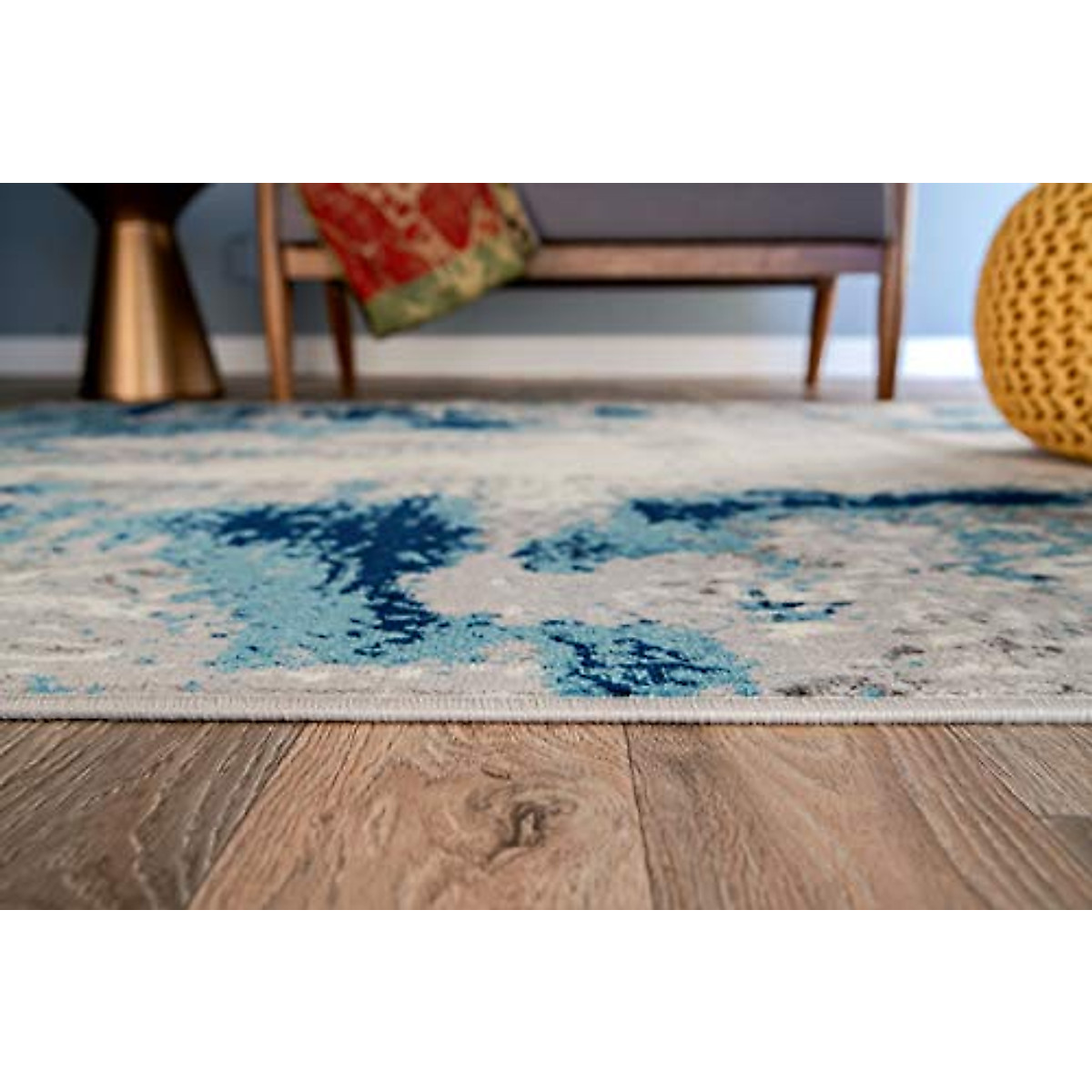 Rugshop Sky Collection Whimsical Abstract Area Rug 3'3" x 5' Blue
