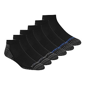 Skechers mens 6 Pack Low Cut Running Socks, Black, 10 13 US