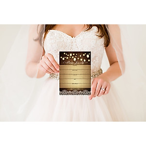 Your Main Event Prints 50 Rustic Wedding Invitations, Perfect For Bridal or Baby Shower, Rehearsal Dinner, Birthday Party, and Anniversary Parties