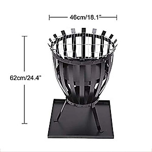 Ygo Barbecue Grill Fire Pit BBQ Charcoal Grill with BBQ Net for Camping Picnic Bonfire Patio Backyard Garden Beaches Park
