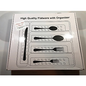 30 Piece Flatware Set for 6, Large Fork, Large Spoon, Small Spoon, Table Knife, Steak Knife