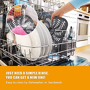 Universal Air Fryer Grill Pan Food Separator Cooking Divider Kitchen Square Nonstick Fry Coating Pan Fit For Chefman 8QT Air Fryer Toaster Oven Combo-french Door Liners Cookbooks Dishwasher Safe Large