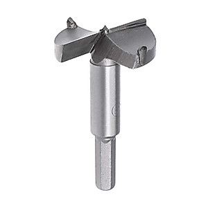 uxcell Forstner Drill Bits 48mm, Tungsten Carbide Wood Hole Saw Auger Opener Woodworking Hinge Hole Drilling Boring Bit Cutter Gray